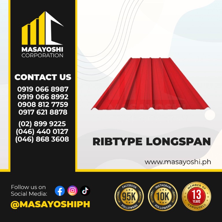 Ribtype Longspan 4ft | Roofing | Roof | Longspan Roof | Yero | Roof ...