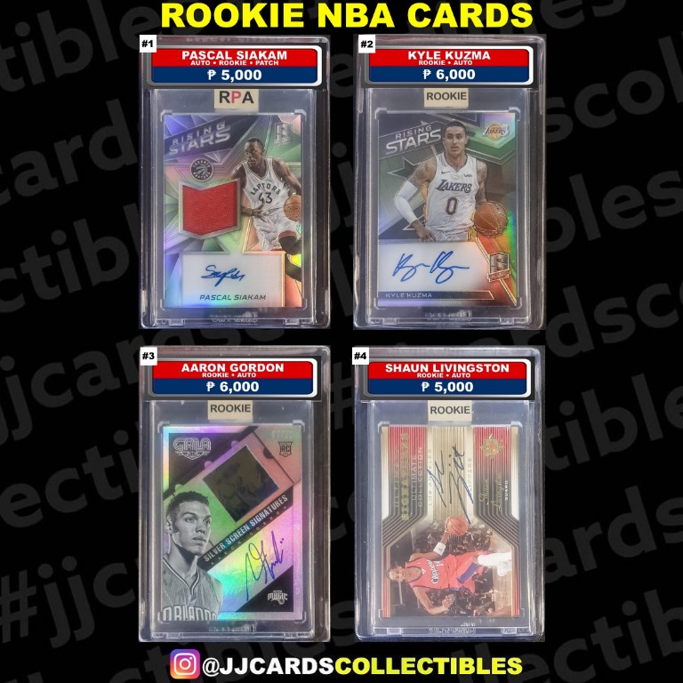 Rookie NBA Cards Pascal Siakam Kyle Kuzma Aaron Gordon Shaun Livingston ...