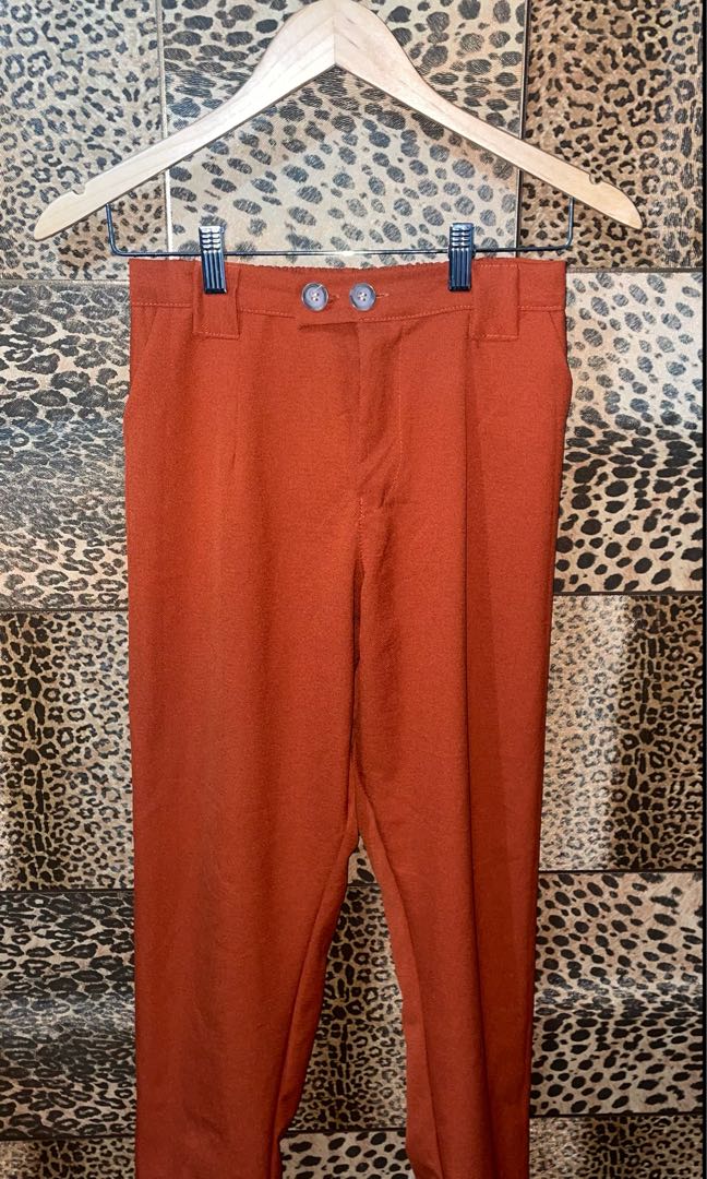 Rust Trousers, Women's Fashion, Bottoms, Other Bottoms on Carousell
