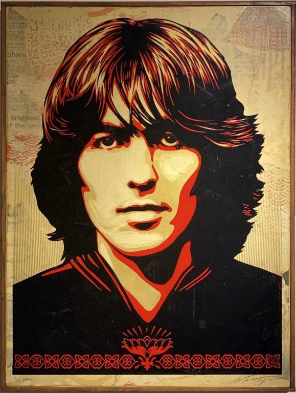 Shepard Fairey hpm "Poster for George" (one of ed. of 6), Hobbies ...