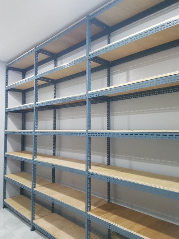 Slotted Angle bar Steel Rack Wood Layers, Furniture & Home Living ...