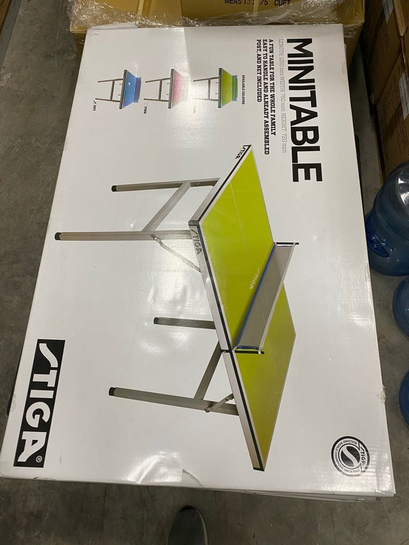 STIGA mini Table Tennis table ( blue top) , Furniture & Home Living ...