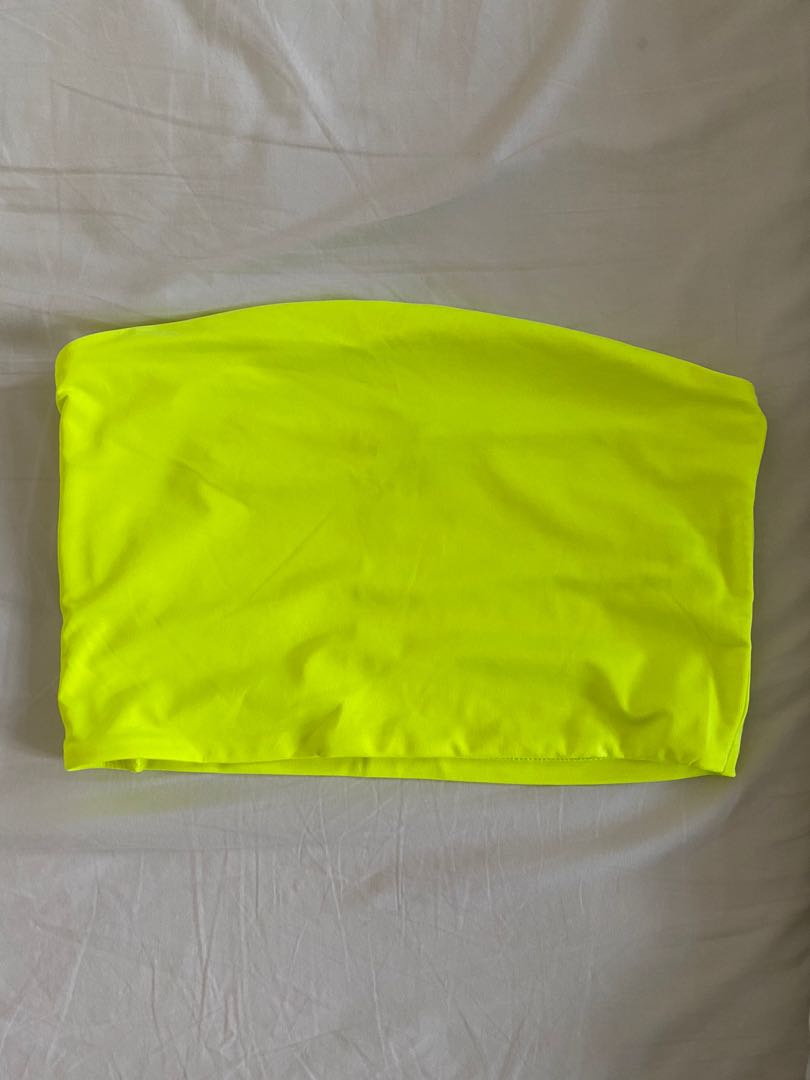 Stradivarius neon tube top, Women's Fashion, Tops, Sleeveless on Carousell