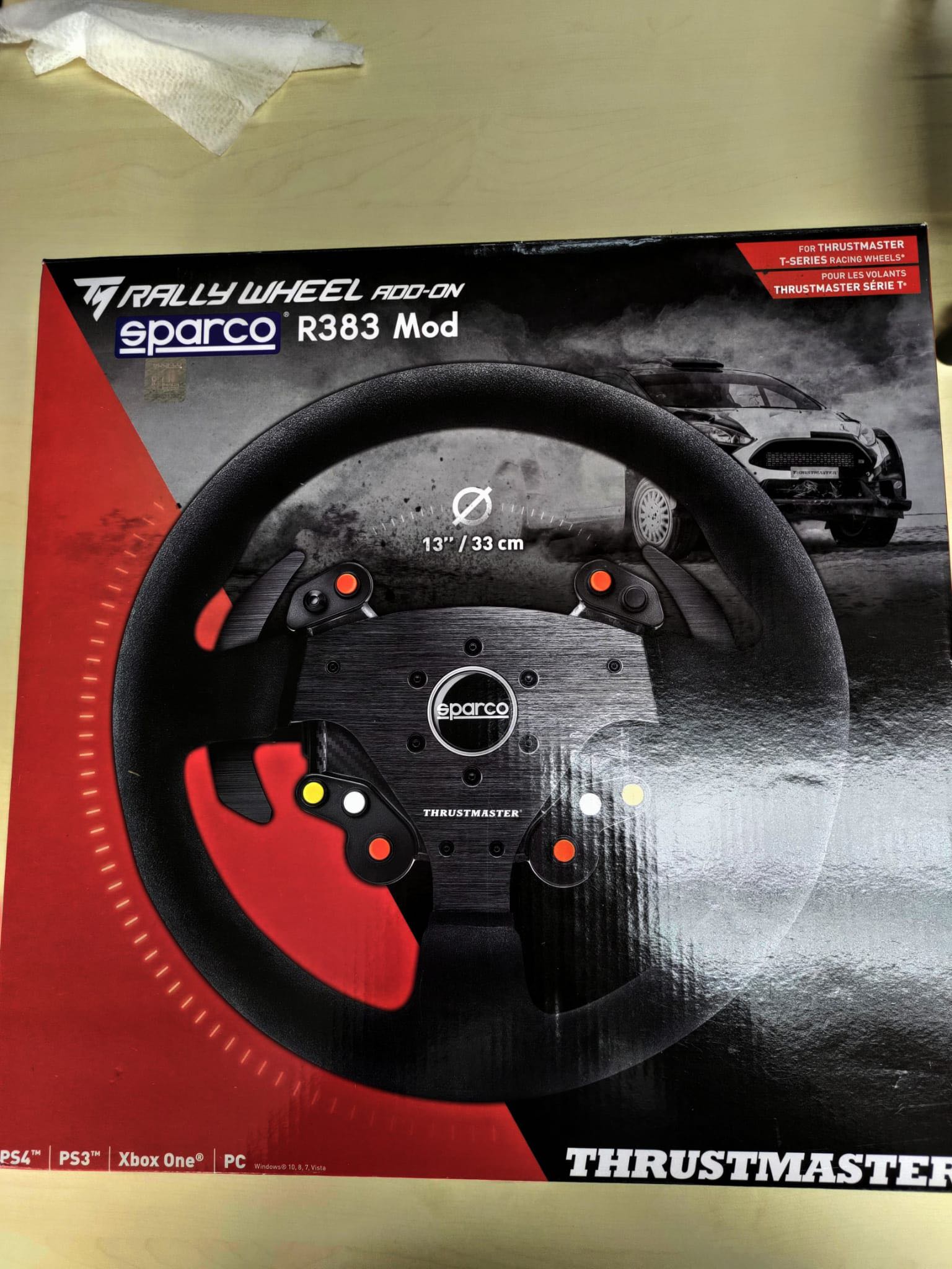 Thrustmaster Rally Wheel Add-On Sparco R383 Mod (used), 電子遊戲, 遊戲機配件, 手掣 ...