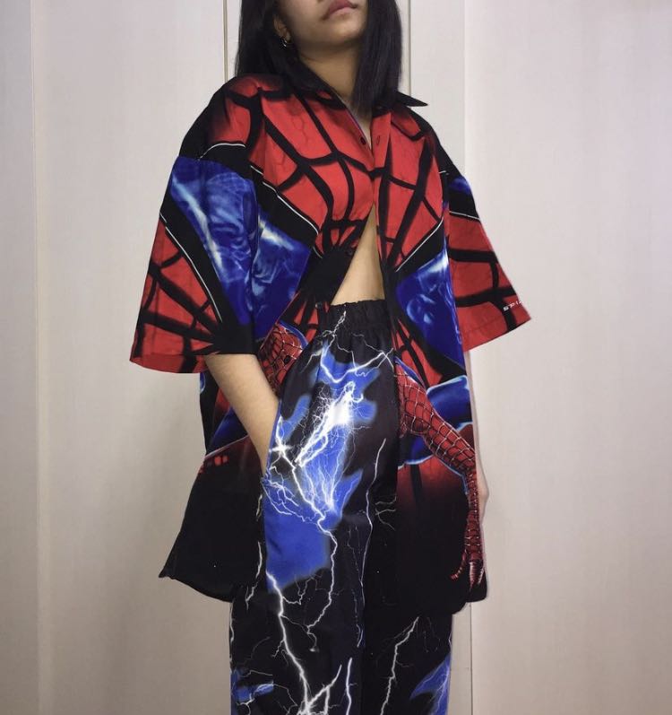 Tiktok Douyin KANGOL Y2K Harajuku Ulzzang Baddie Colourblock Blue Red ...