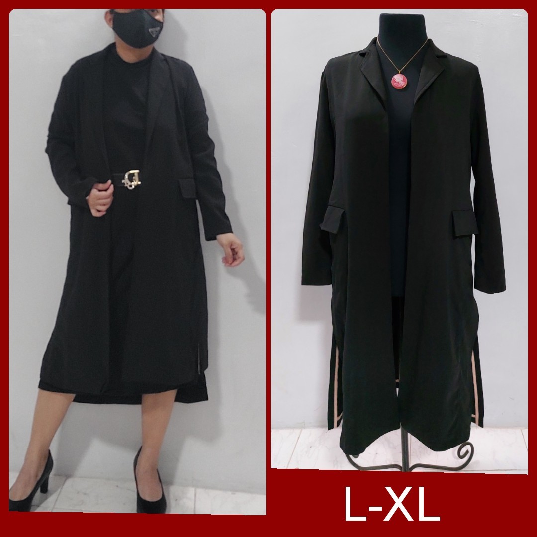 TRENCH COAT / DOCTOR'S COAT BLACK, Women's Fashion, Coats, Jackets and ...