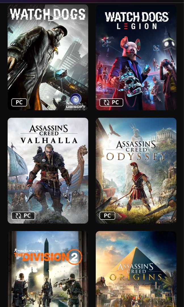 Ubisoft Connect Account with 9 games, Video Gaming, Gaming Accessories ...