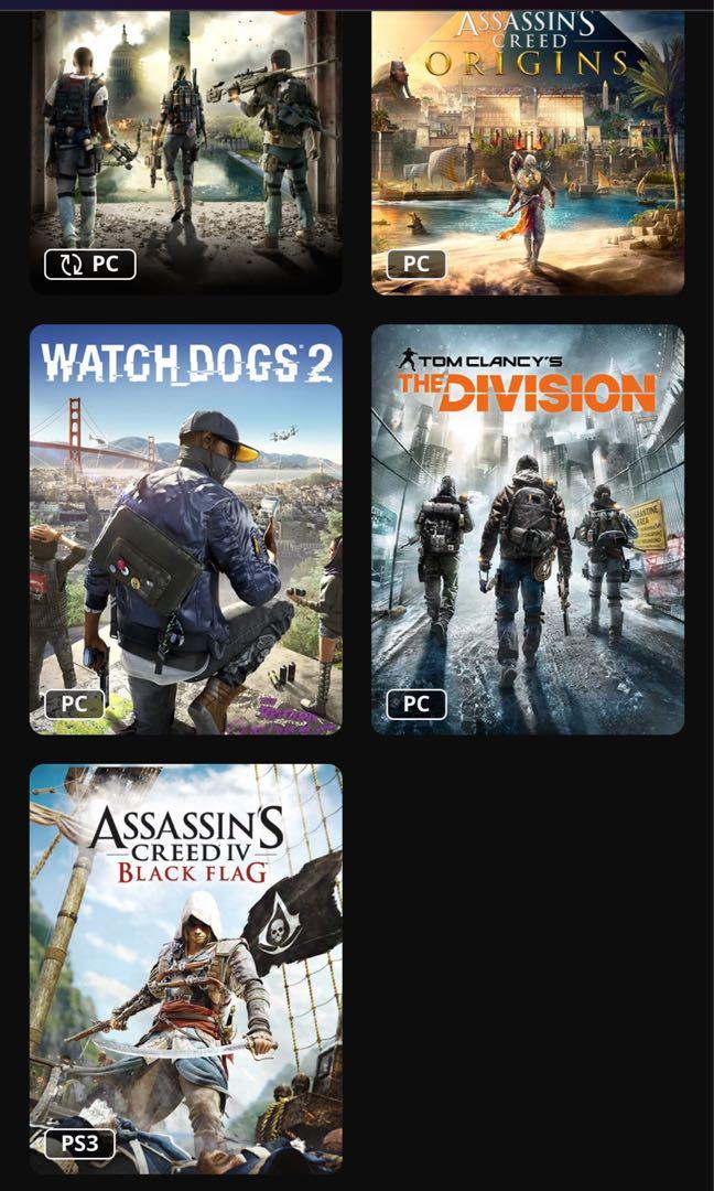 Ubisoft Connect Account with 9 games, Video Gaming, Gaming Accessories ...
