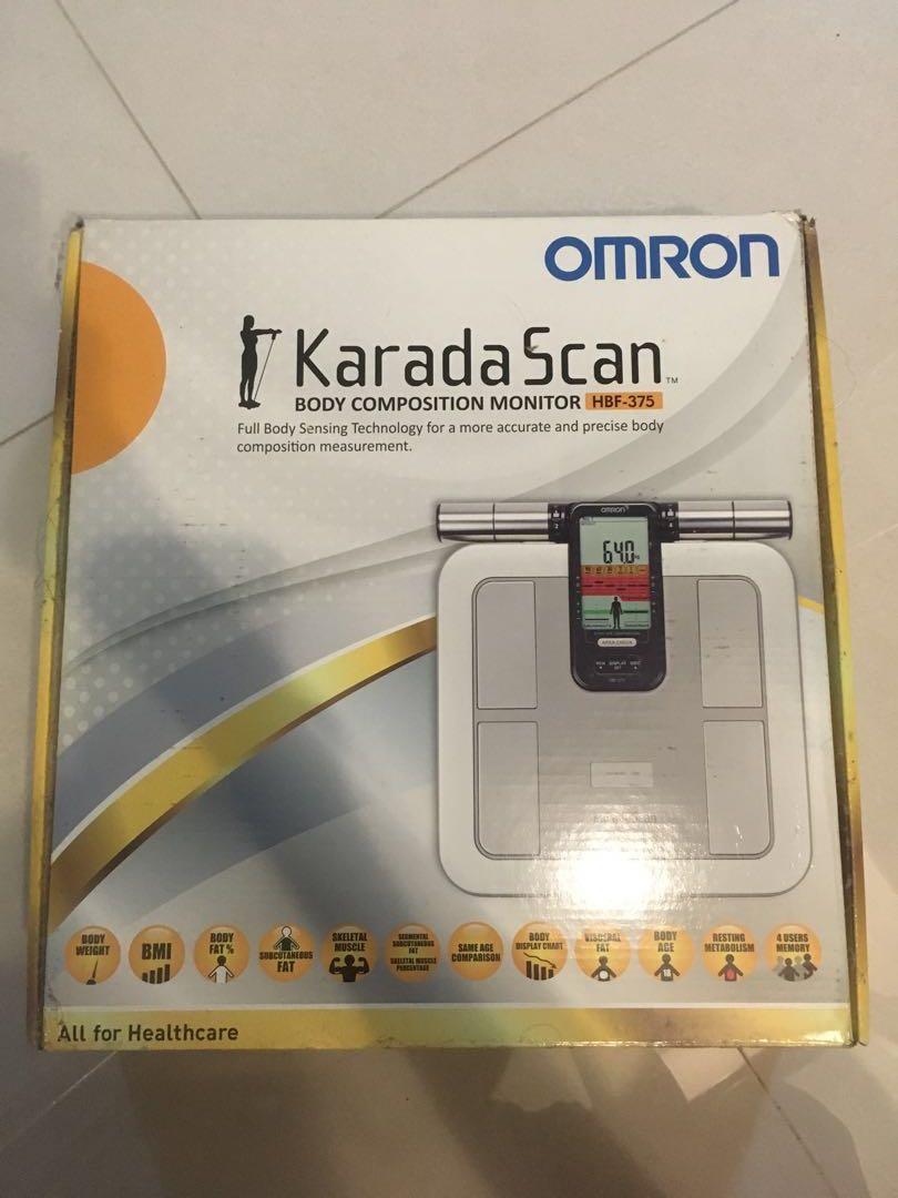 Weighing machine and body fat - omron karada scan, Health & Nutrition ...