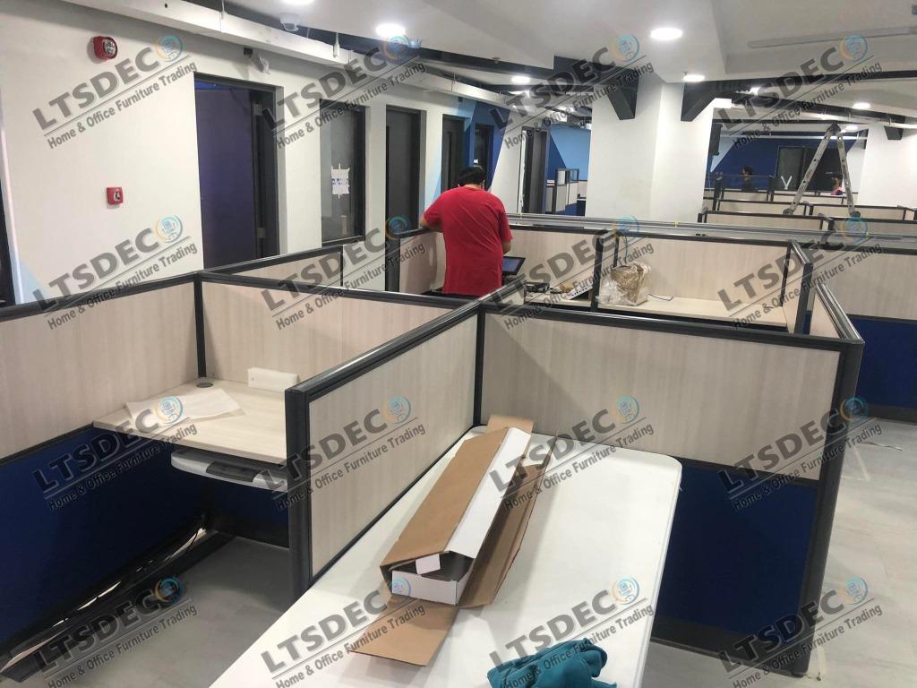 WORKSTATION TYPE SHARING PANEL OFFICE PARTITIONS, Furniture & Home ...