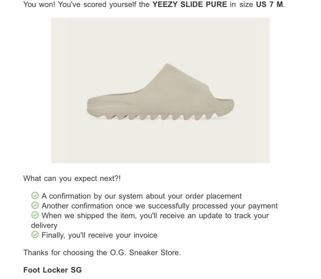 Yeezy Slide Pure US/UK7, Men's Fashion, Footwear, Flipflops and Slides ...
