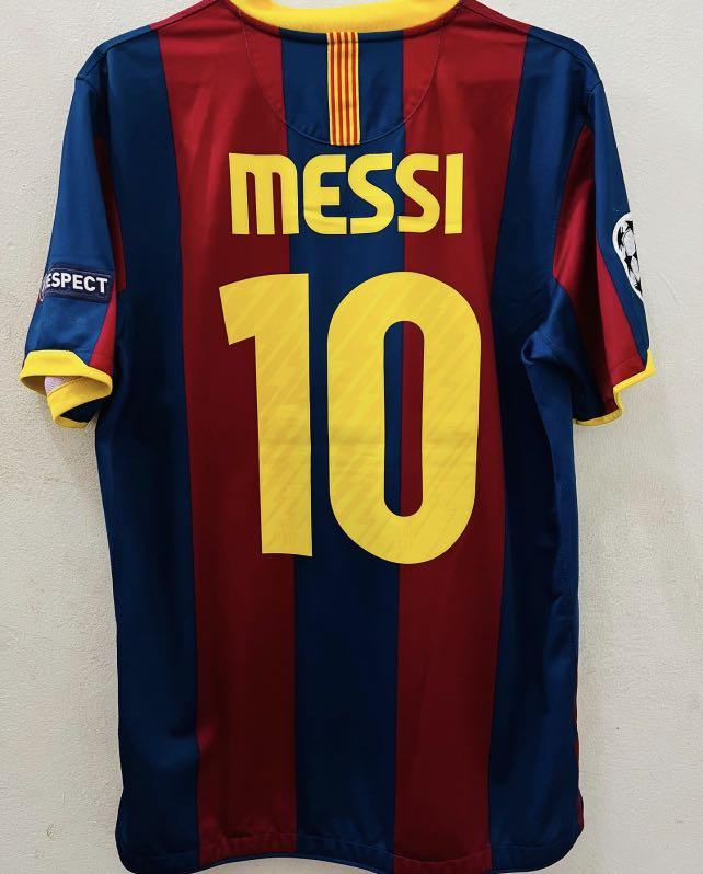 2010/11 Barcelona Home Ucl Final Kit Messi #10, Men's Fashion ...