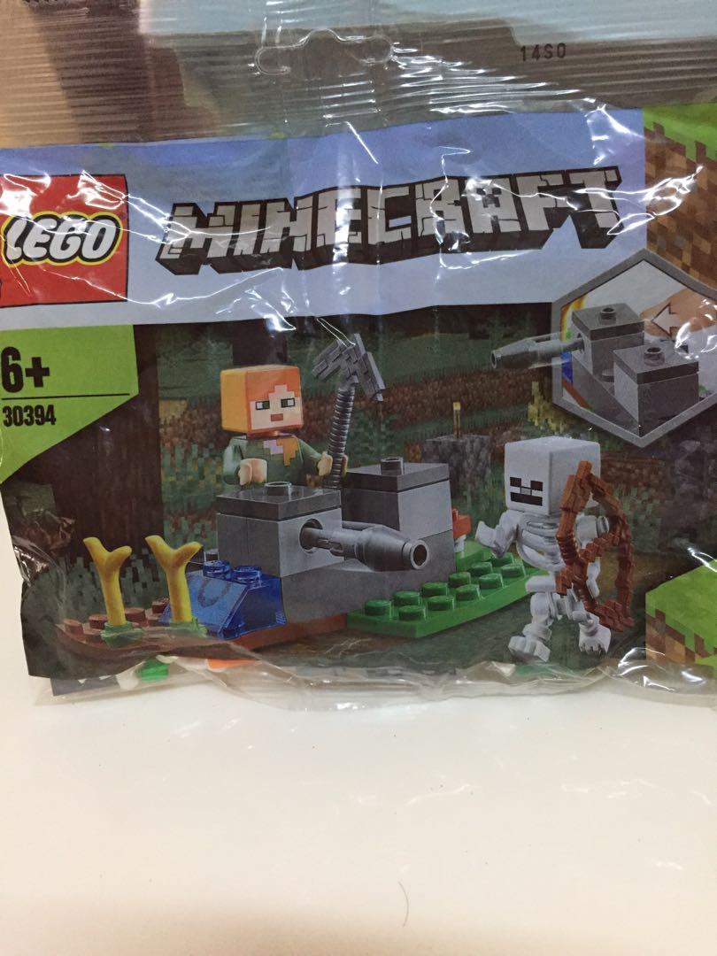 2 x LEGO Minecraft the skeleton defense 30394 & Steve And Creeper 30393 ...
