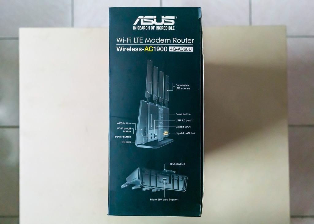 華碩 Asus Wi-Fi LTE Modem Router 雙頻無線AC1900 路由器 [4G-AC68U]村屋唐樓救星, 電腦＆科技 ...