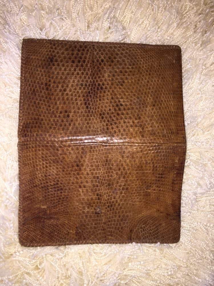 Animal leather reptile lizard skin bifold wallet., Men's Fashion ...