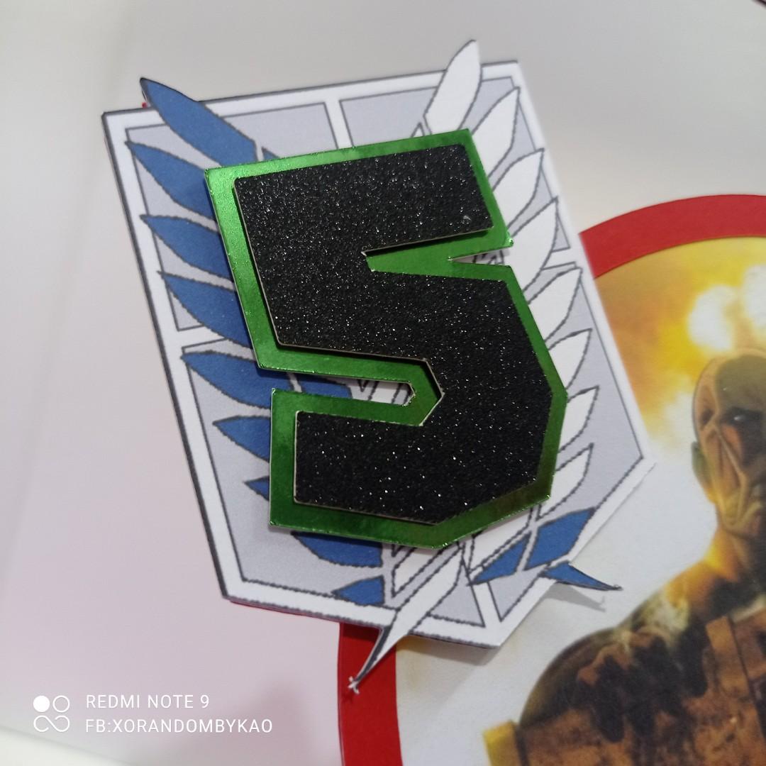 Attack on Titan Themed Cake Topper Layered Toppers Mikasa Eren, Hobbies ...