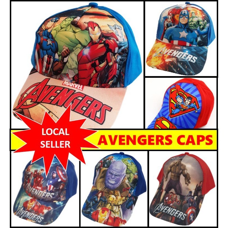 AVENGERS CARTOON CAPS/CHILDREN CAPS/ KIDS CAPS/ SPIDERMAN/SUPERMAN ...
