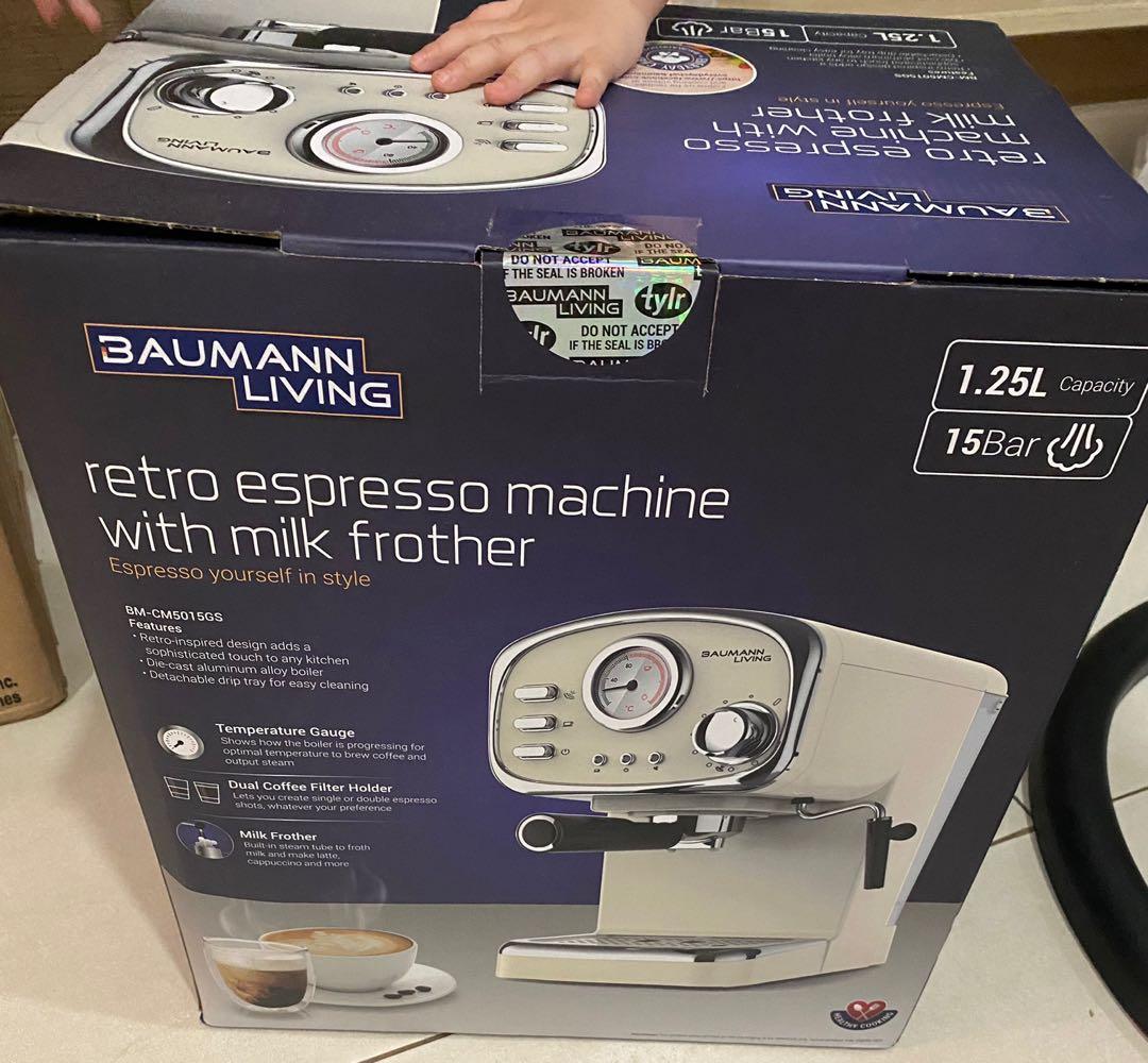 Baumann retro espresso machine brandnew, TV & Home Appliances, Kitchen ...