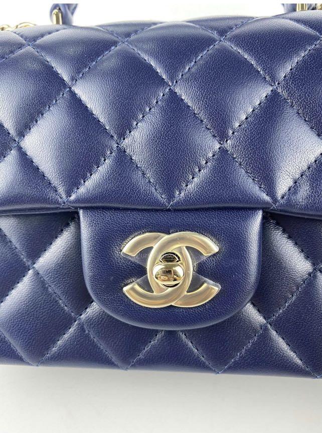 Brand New Chanel Mini Rectangle Top Handle Navy Blue from 21k ...