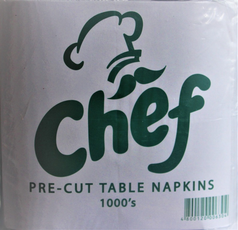 Chef Pre-Cut Table Napkins/5 Case/1000 Sheets/1 Pack, Furniture & Home ...