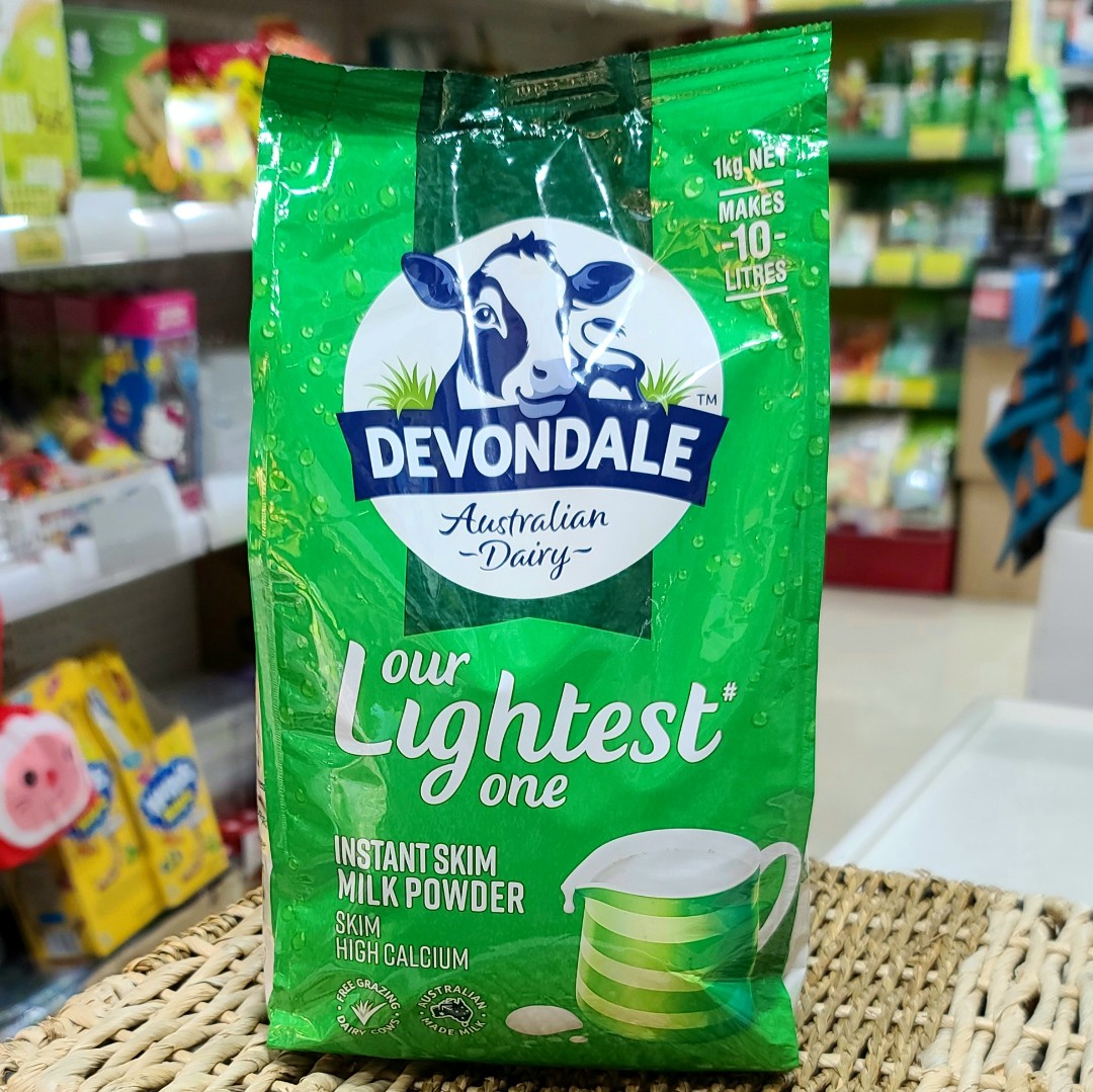 Devondale Instant Skim Milk Powder 澳洲Devondale高鈣脫脂奶粉1Kg, 嘢食 & 嘢飲, 本地食物 - Carousell