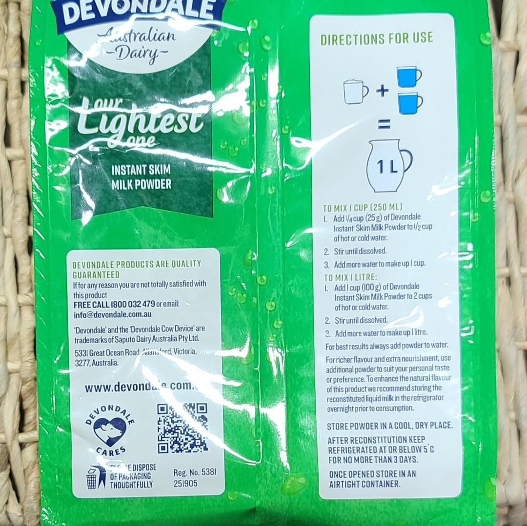 Devondale Skim Milk Powder Nutritional Information - Home Alqu