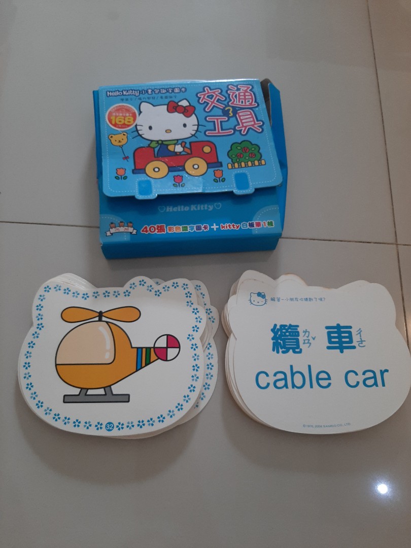 Flashcard hello kitty, Toys & Collectibles, Permainan Papan & Kartu di ...