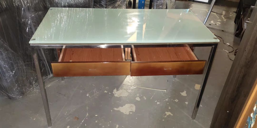 GLASS TABLE WITH MINI DRAWERS! ISLANDWIDE DELIVERY!, Furniture & Home ...