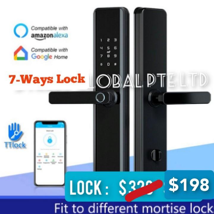 Global UniLock Smart Security Digital Door Lock 7-ways, Furniture ...
