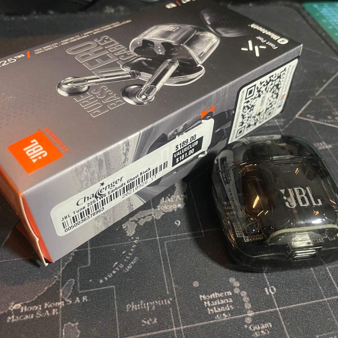 JBL Tune 225 TWS Ghost Black, Audio, Earphones on Carousell