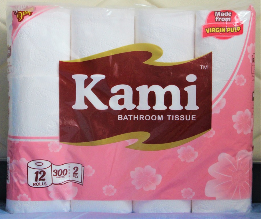 Kami Bathroom Tissue/12 Rolls/300 Sheets/2 Ply, Furniture & Home Living ...