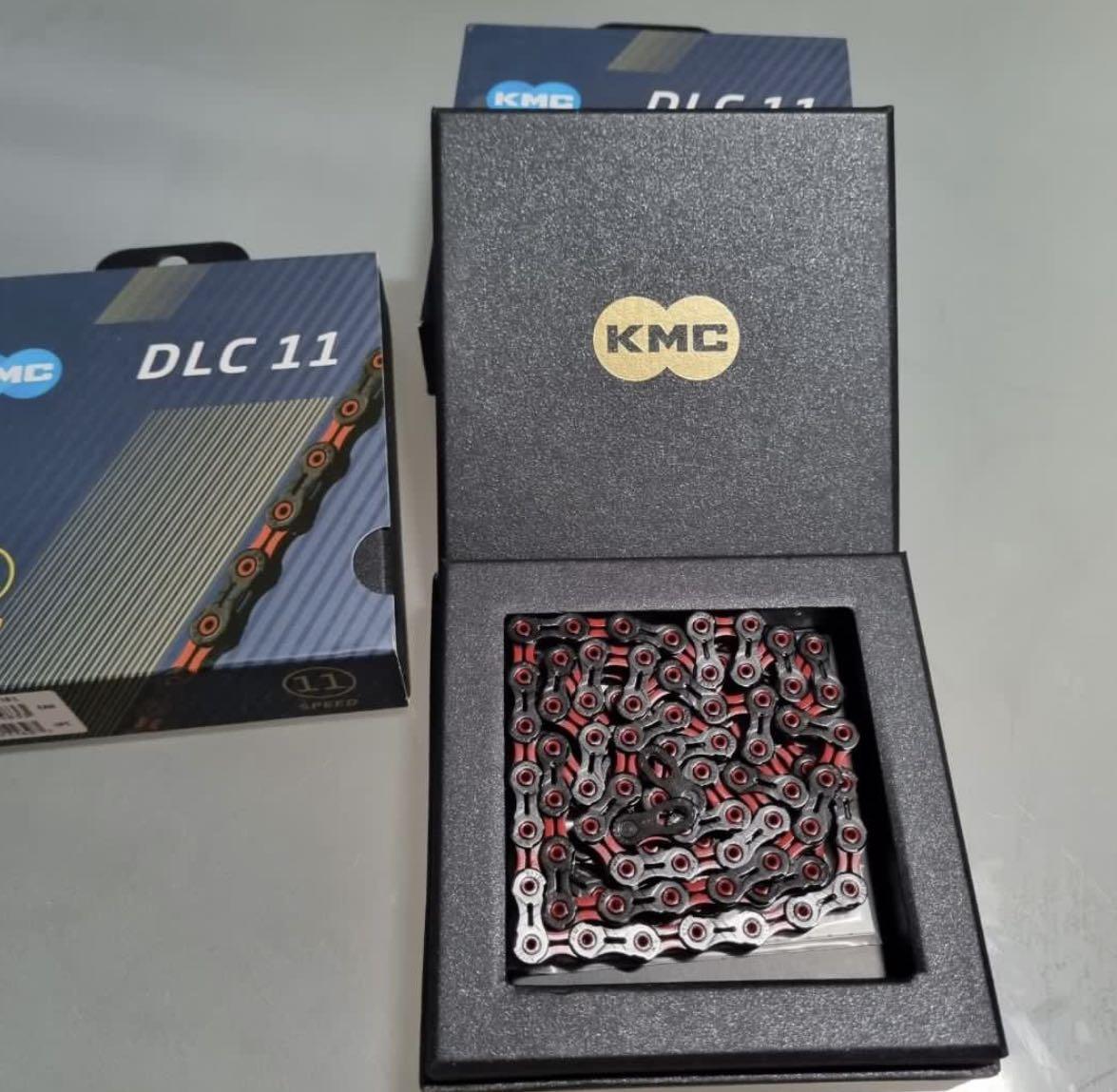 KMC DLC 11 speed red black chain, Sports Equipment, Bicycles & Parts ...