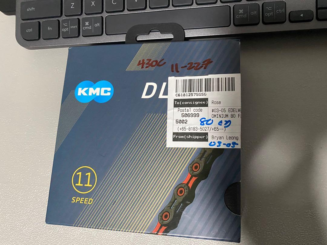 KMC DLC 11 speed red black chain, Sports Equipment, Bicycles & Parts ...