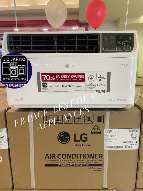 LG DUAL INVERTER WINDOW TYPE AIRCON .75hp to 2.5hp on SALE!, TV & Home ...