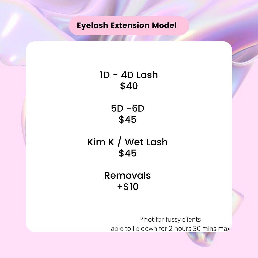 LOOKING FOR Lash Extension Model, Lifestyle Services, Beauty & Health ...