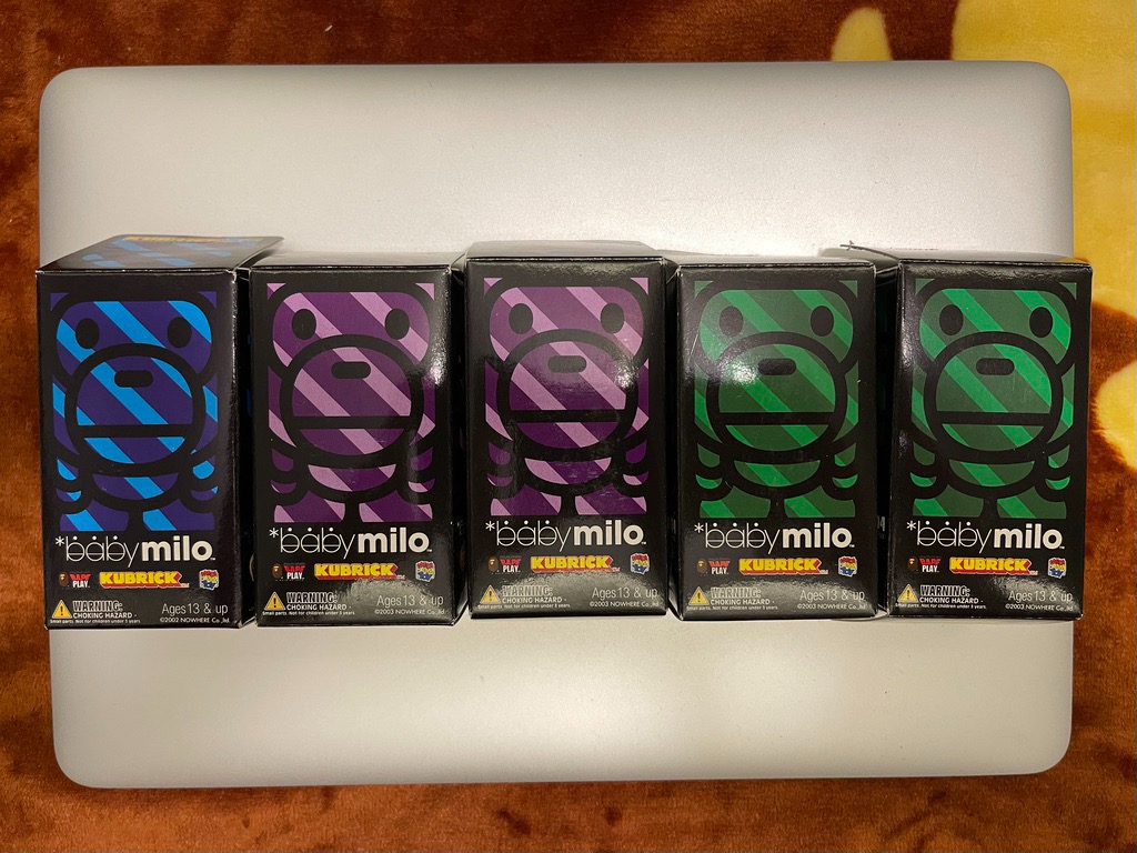 MEDICOM BABY MILO KUBRICK SET OF 5 HORSE FIGURES SET B. A BATHING APE ...