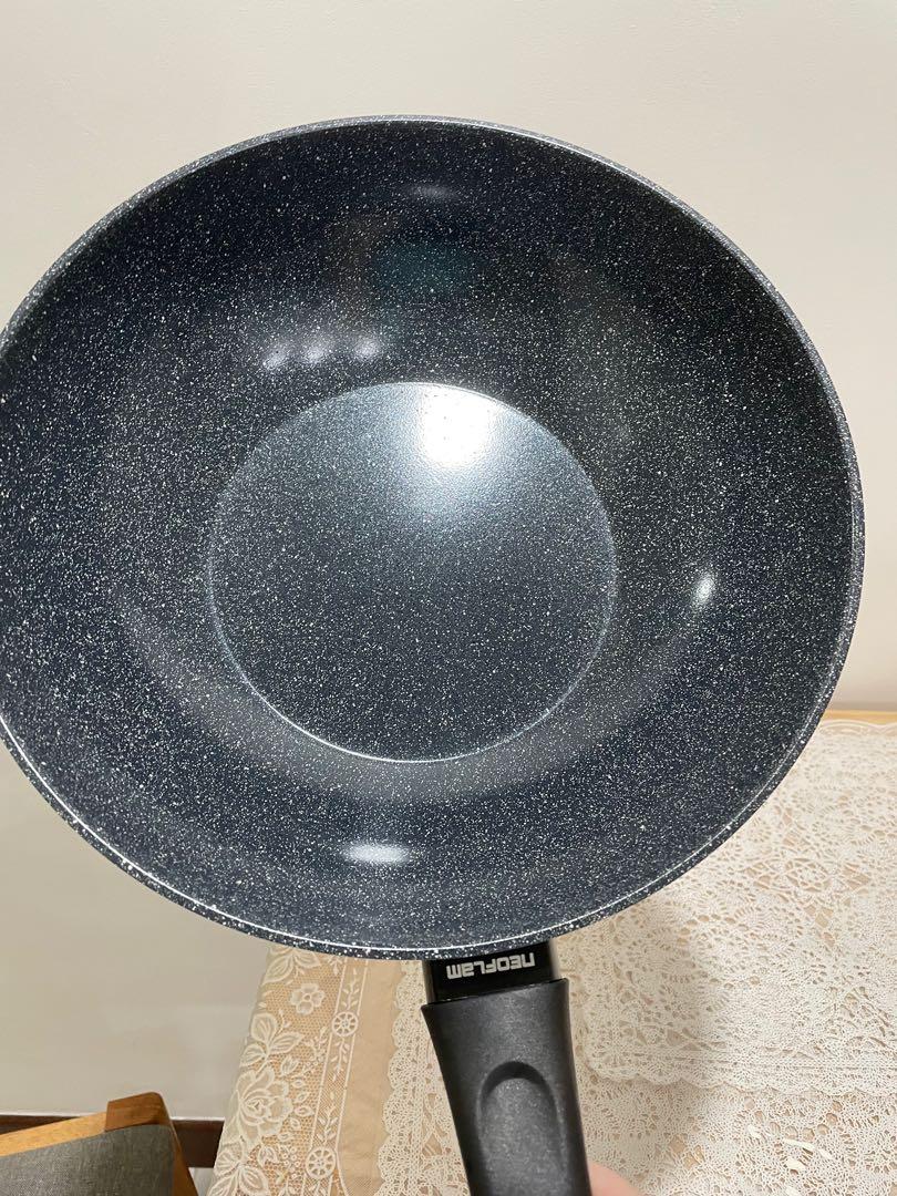 NEOFLAM Reverse Colour Marble 30cm Wokpan with Ecolon Ceramic Coating ...