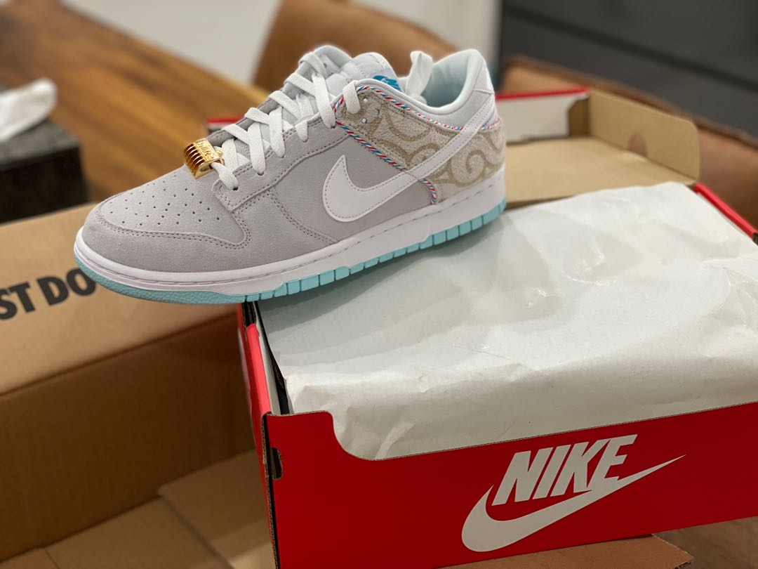 Nike Dunk Barber Shop Grey, Men's Fashion, Footwear, Sneakers on Carousell