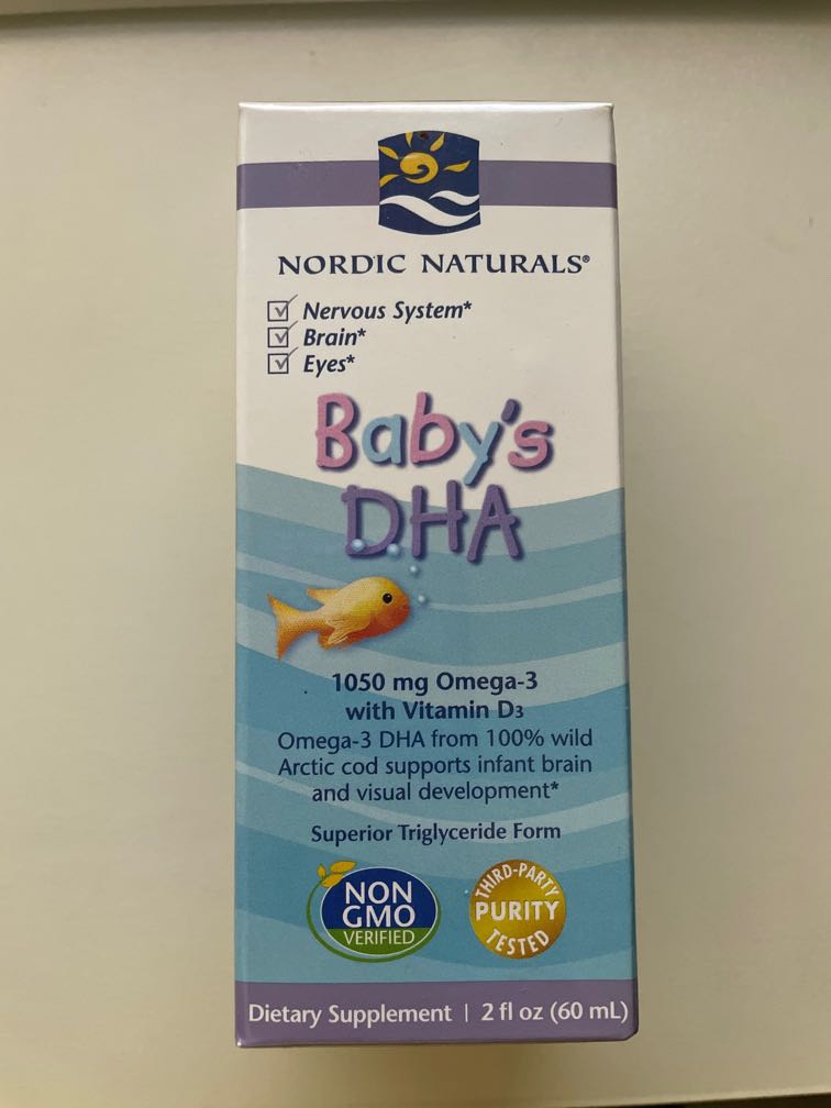 Nordic Naturals Baby DHA with Vitamin D3, 60ml, Babies & Kids, Nursing ...