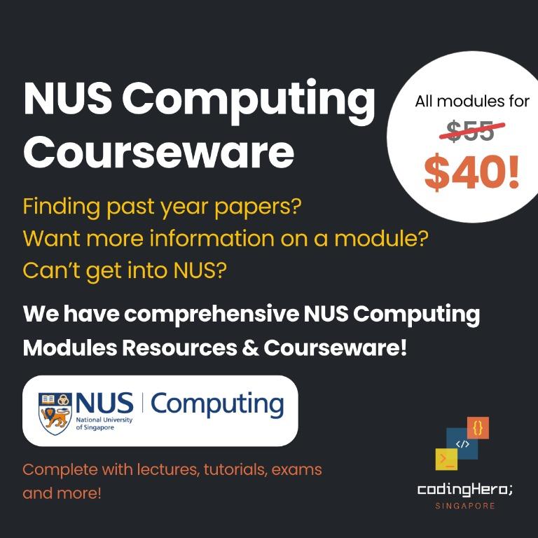 Nus Computer Science Resource Computing Lectures Tutorials Labs Repository University Notes