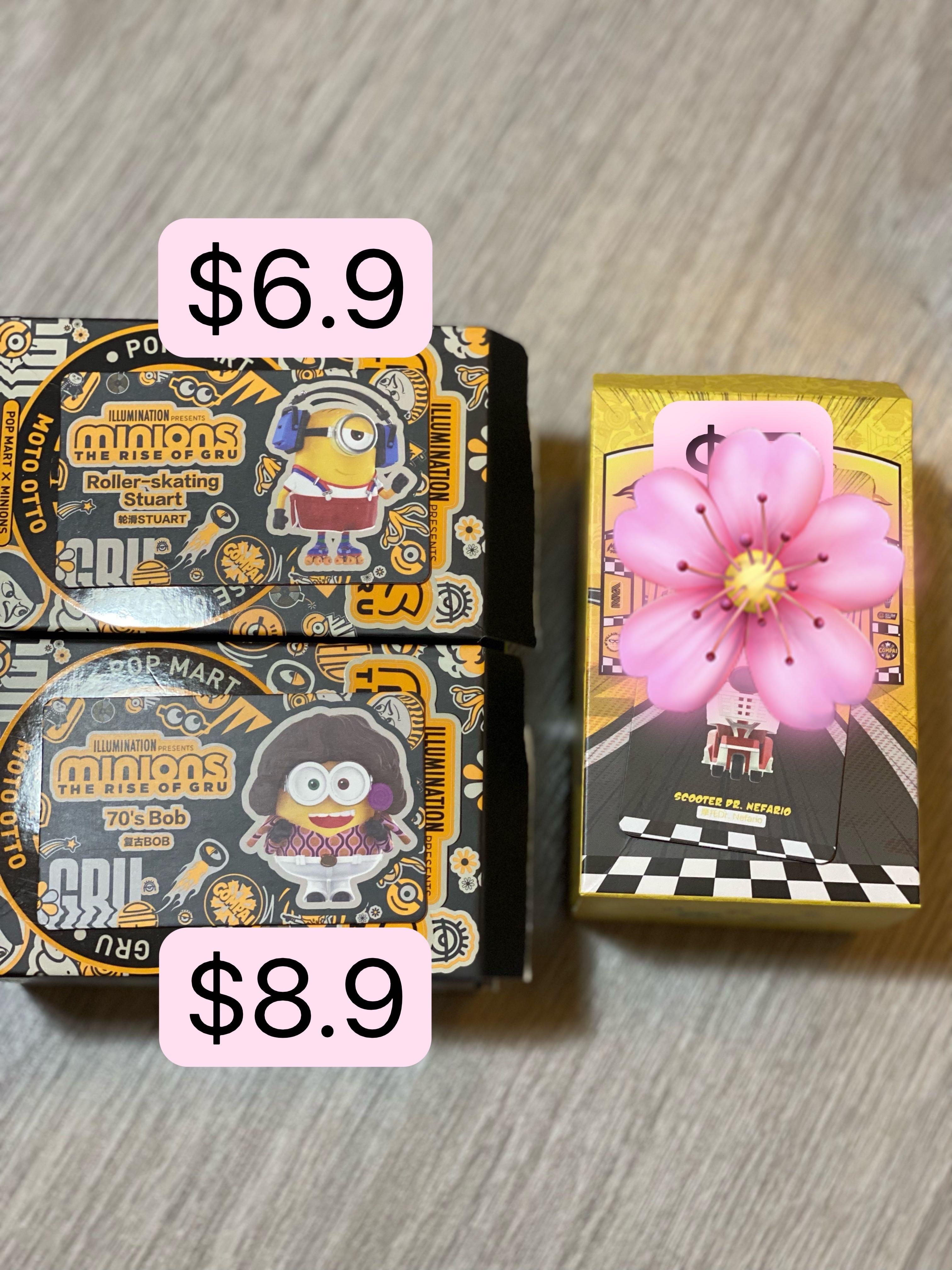Popmart Minion 70’s bob / roller skating Stuart / scooter dr. Nefario ...