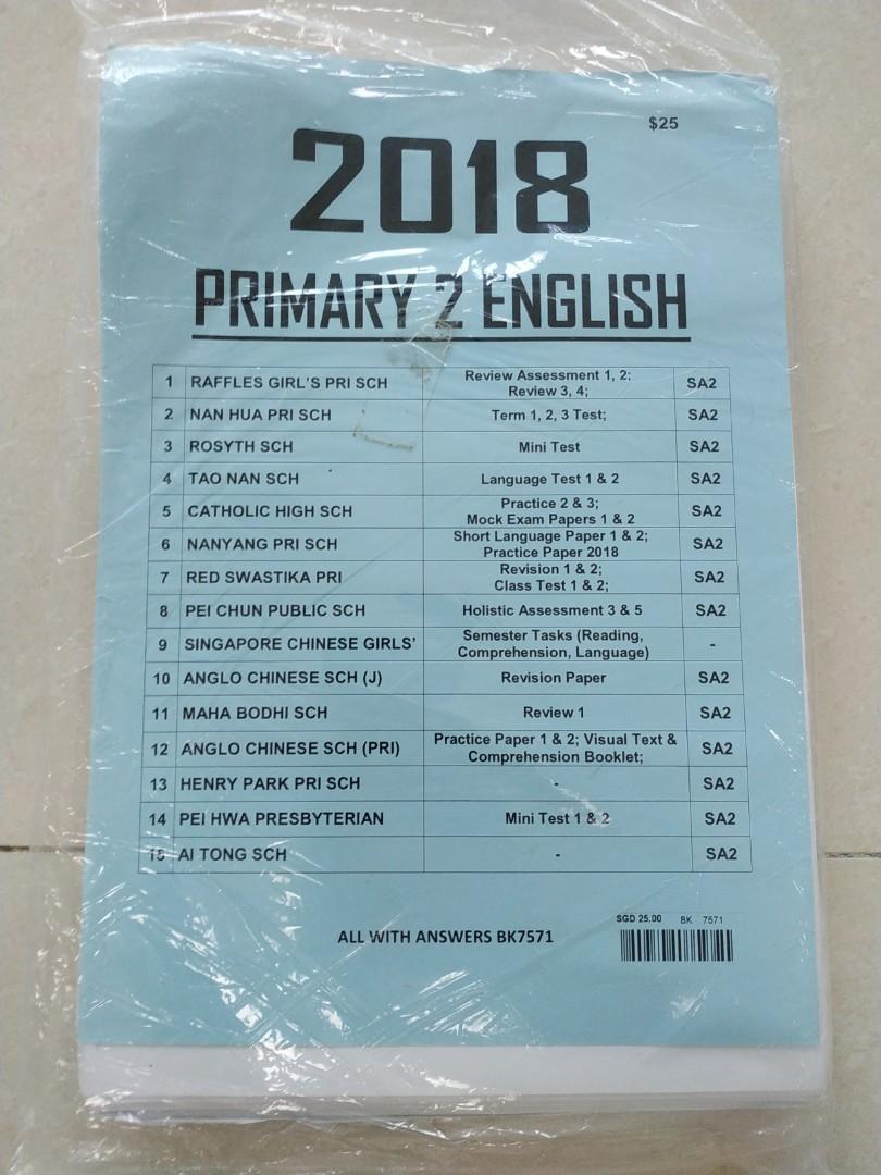 Primary 2 English exam paper, Hobbies & Toys, Books & Magazines ...