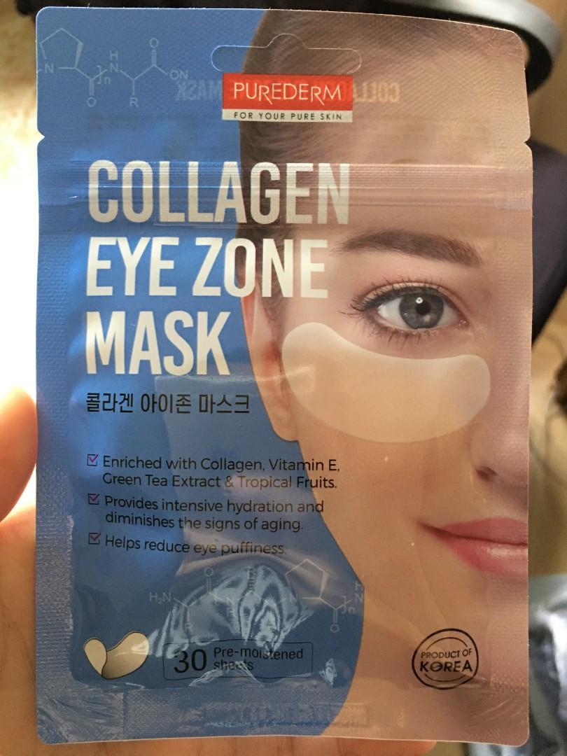[PUREDERM] Collagen Eye Zone Mask, Beauty & Personal Care, Face, Face ...