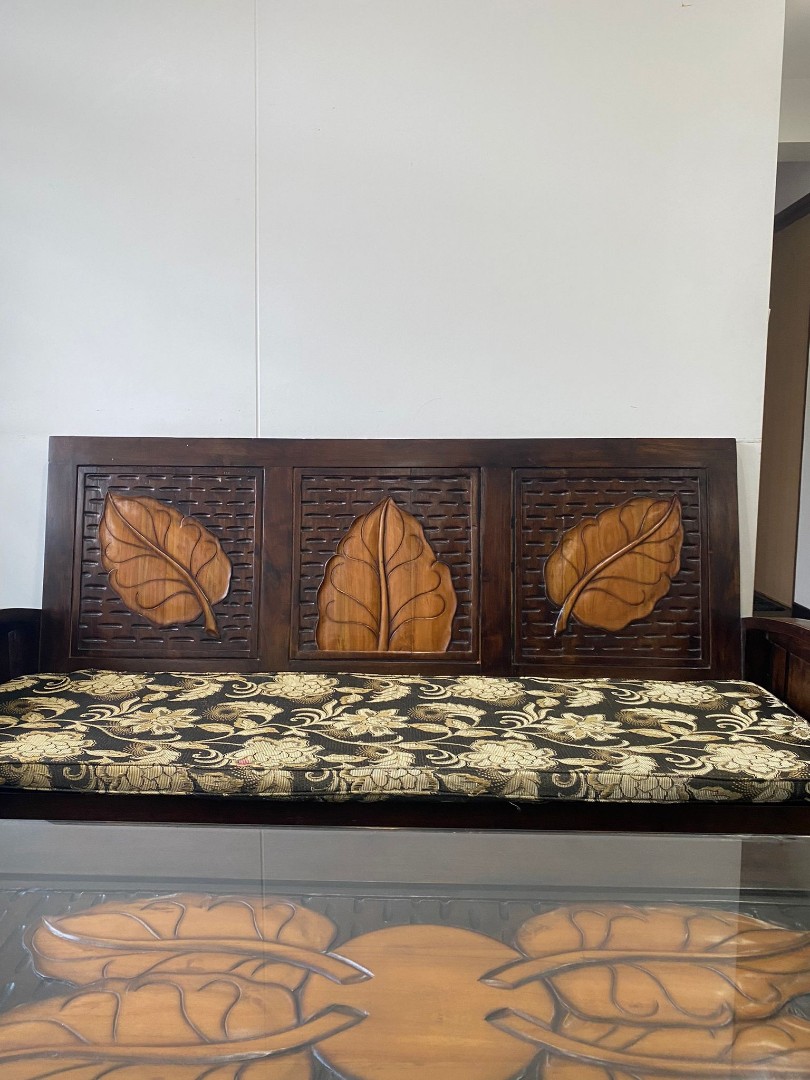 Set sofa Kayu Jati(Teak Wood), Furniture & Home Living, Furniture ...
