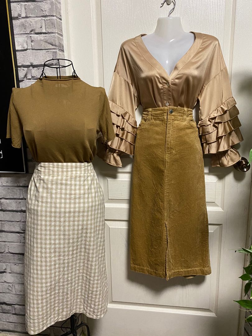 Suede skirt Set, Women's Fashion, Dresses & Sets, Sets or Coordinates ...
