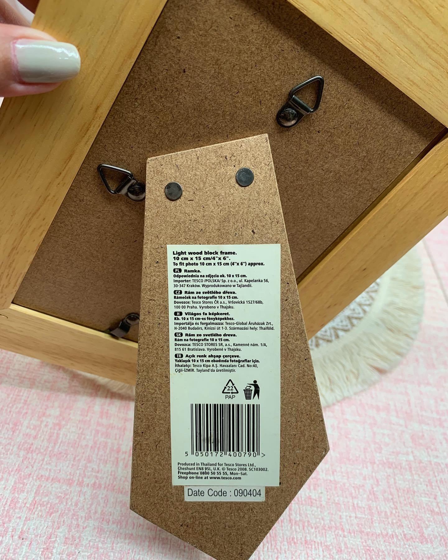 Tesco Light Wood Block Frame, Furniture & Home Living, Home Decor ...