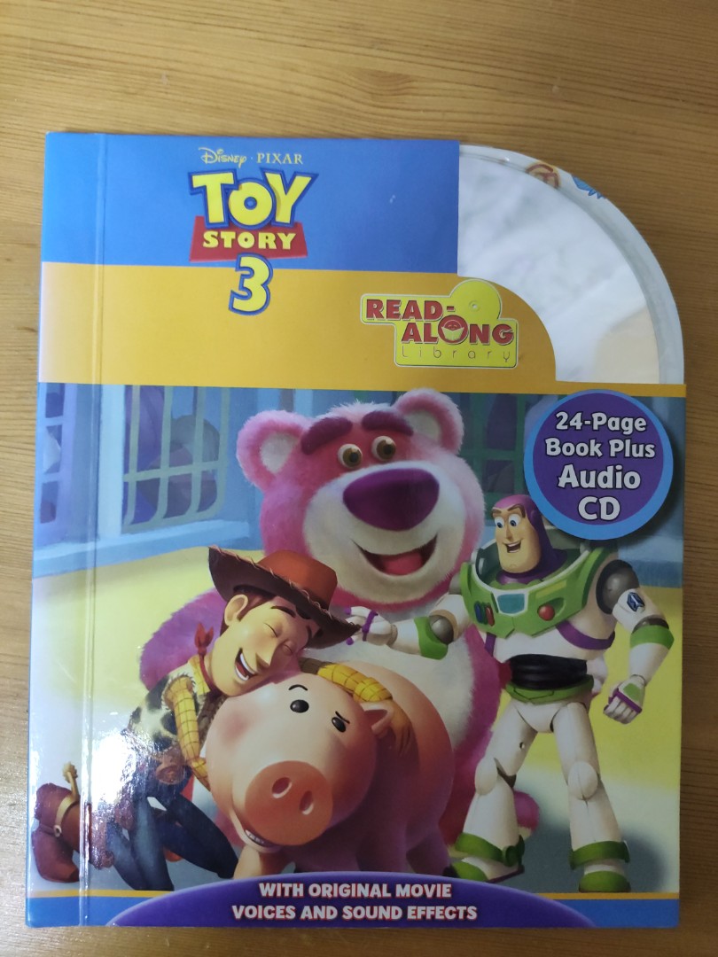 Toy story 3 書連CD, 興趣及遊戲, 書本 & 文具, 小朋友書 - Carousell