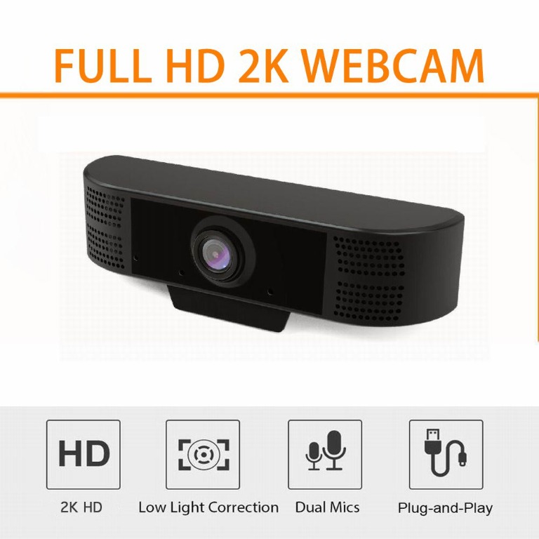 Webcam 2K/1080P With Microphone Web cam 2K FULL HD PC Laptop With ...