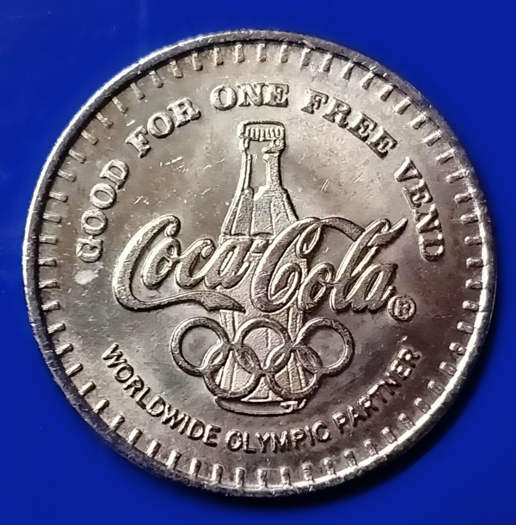 1996 Atlanta Olympics Coca cola **Good for one free vend old Automatic ...