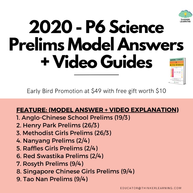 2020 P6 Science Prelims Paper Model Answers + Video Guides, past exam ...